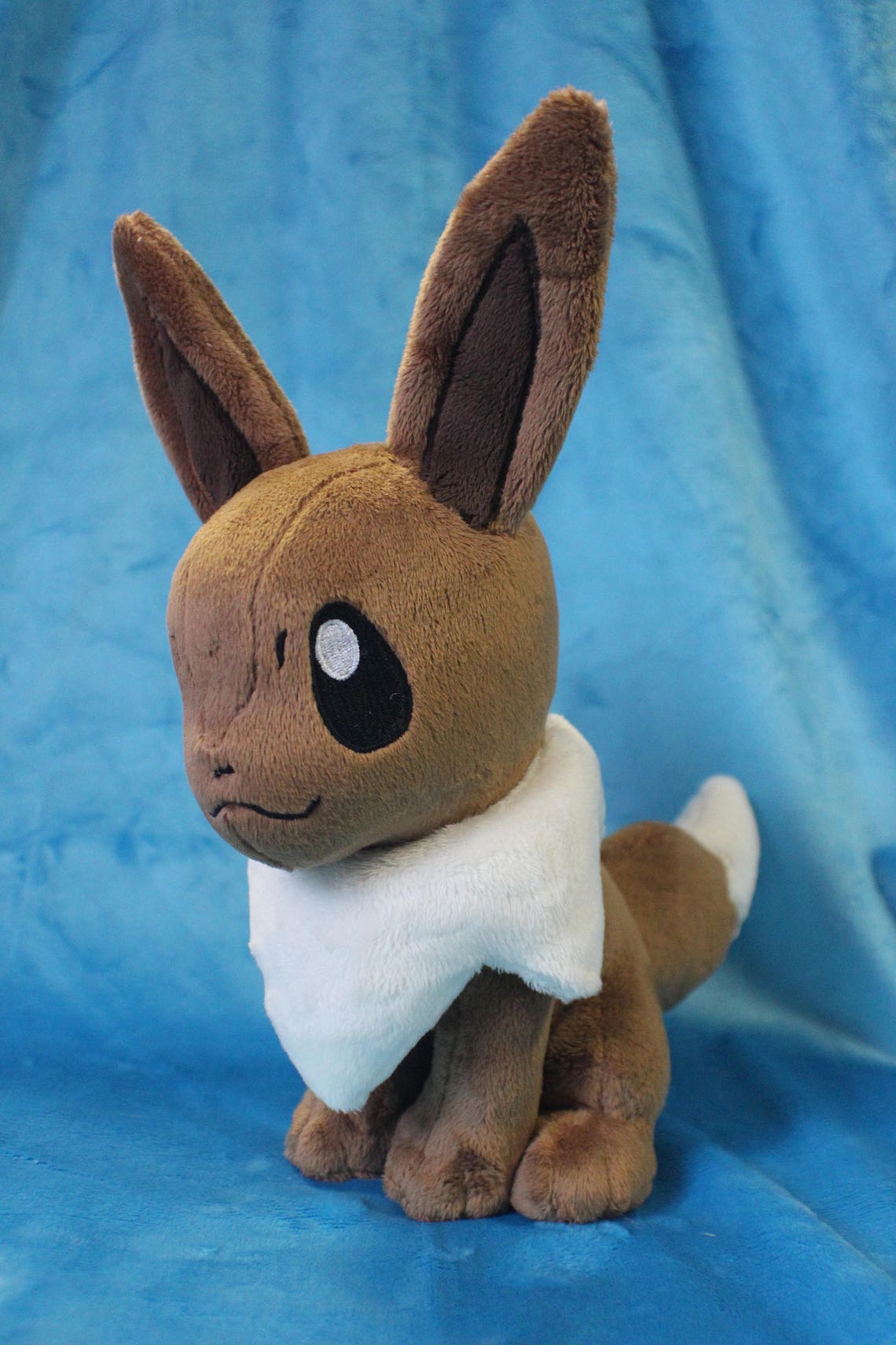9" Sitting Eevee Pokemon Inspired Plush, Plushie Eeveelution Shiny - Etsy