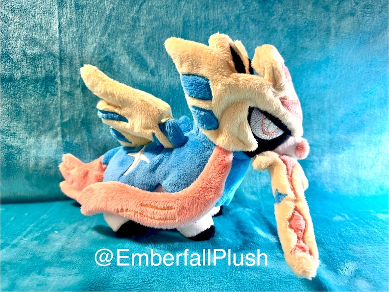 7" Chibi Regular or Shiny Sword Form Zacian Inspired Handmade Plush ...