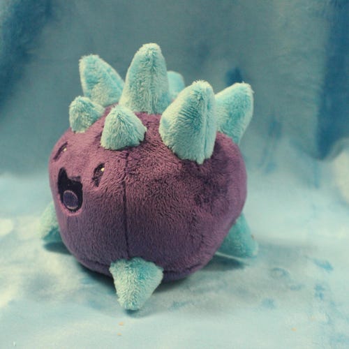 Crystal Slime Rancher inspired geode crystals blob 5" minky plush ...