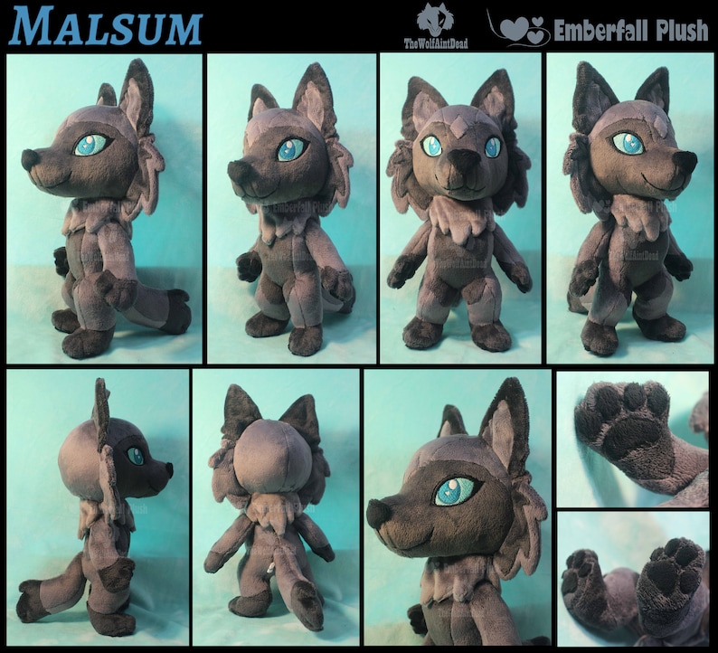 13 Malsum Wolf Anthro Furry Original Line Plush Handmade - Etsy