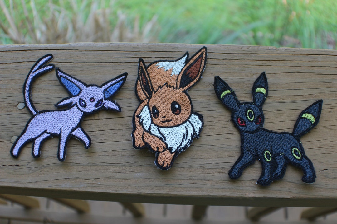 Eeveelution Pokemon Inspired Eevee Espeon Umbreon 4" Iron-on Patch Set 2 - Etsy