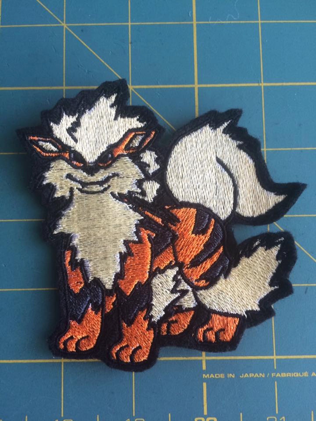 Pokemon Arcanine Inspired 4" Iron-on Patch - Etsy