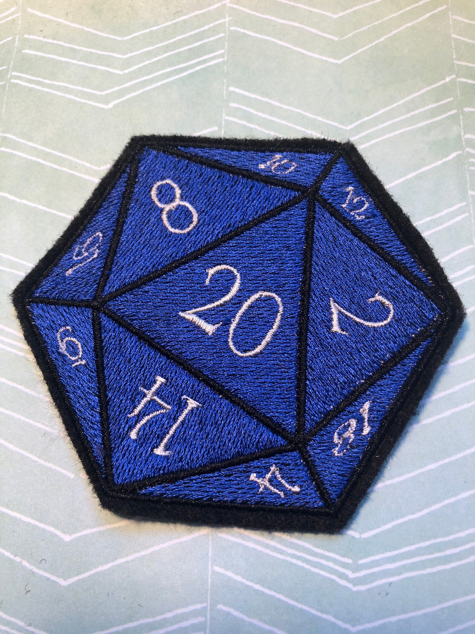 D20 Dice Dnd RPG Inspired Table Top Game 2.5” or 3.5" Iron-on Patch - Etsy