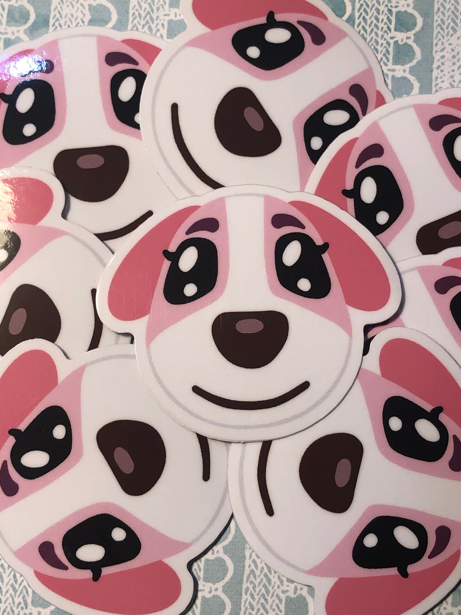 Cookie Animal Crossing Inspired Pink Dog 2" Vinyl Sticker - Etsy