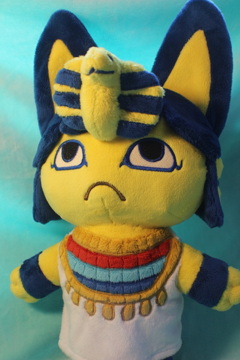 14" Ankha Animal Crossing Inspired Egyptian Cat Kitty Handmade Plushie ...