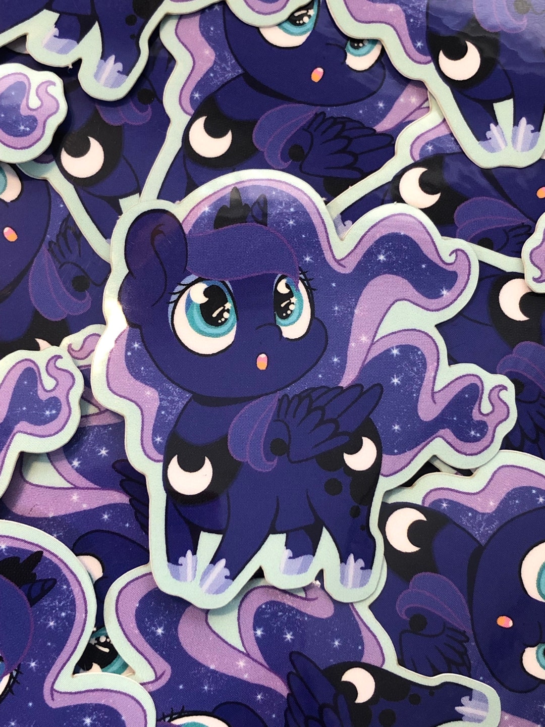 Princess Luna MLP My Little Pony Chibi Moon Inspired 2 Vinyl Sticker - Etsy