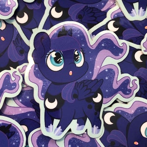 Princess Luna MLP My Little Pony Chibi Moon Inspired 2 Vinyl Sticker - Etsy