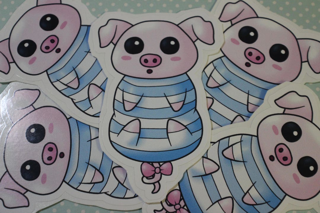 Poogie Monster Hunter Inspired Pig Piglet 3.5in Vinyl Sticker - Etsy