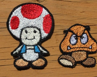 Goomba Iron-on Nintendo Patch From Super Mario Brothers NES Game - Etsy