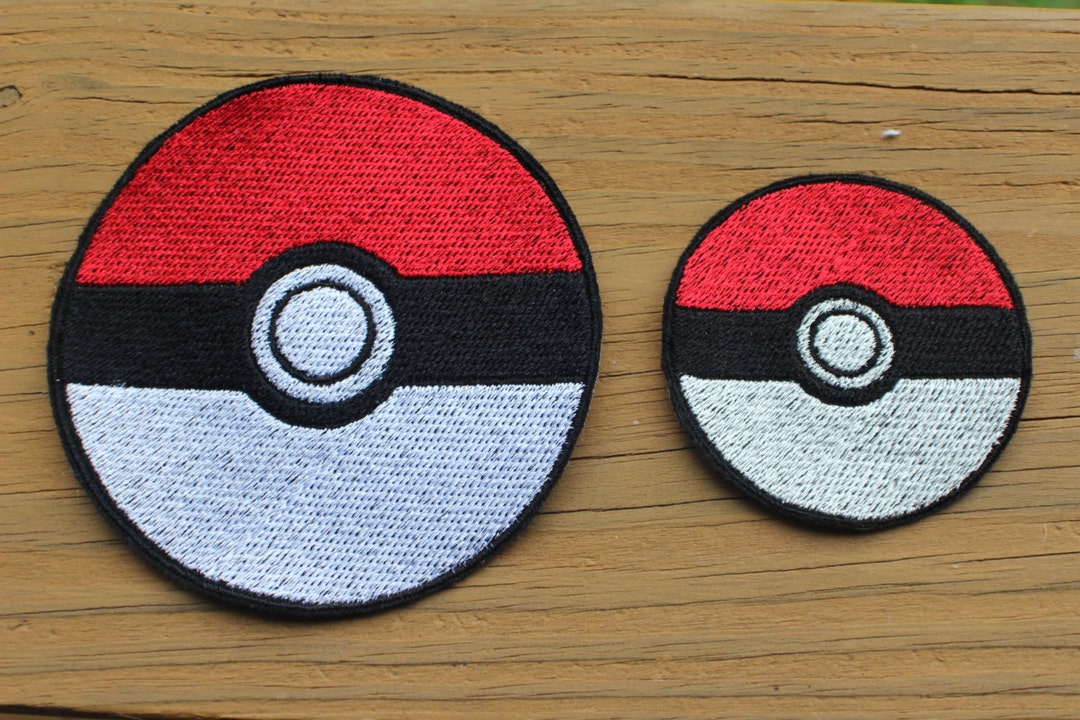Pokemon Pokeball Inspired 4" or 2.5" Ball Iron-on Patch - Etsy
