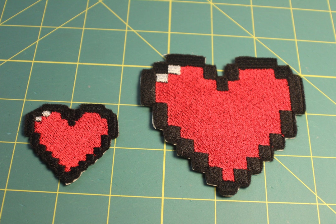 Pixel Heart Iron-on Patch - Etsy