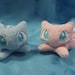 6" Mew and Shiny Mew Plushie Pokemon Inspired Minky Handmade Plush - Etsy