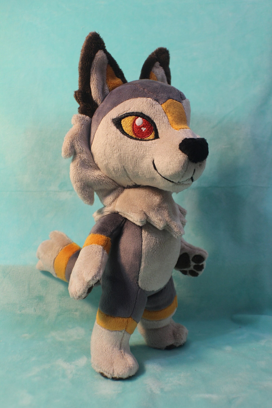 13" Fenrir Wolf Anthro Furry Original Line Plush Handmade Plushie MADE ...