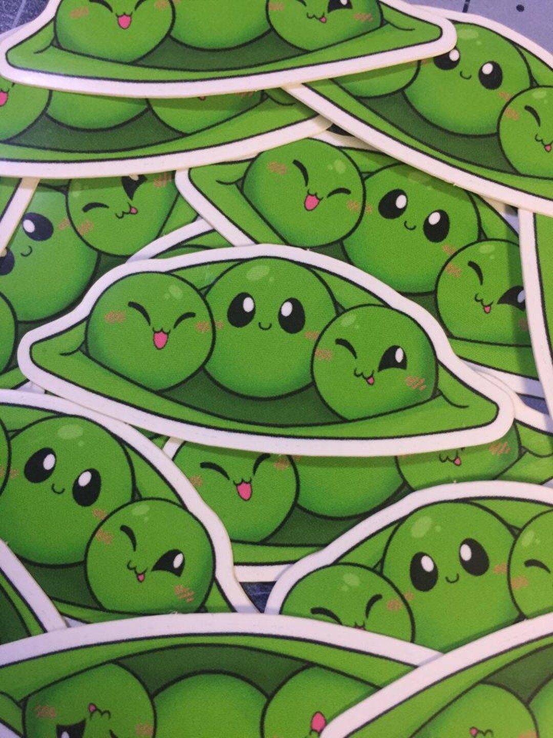Pea Pod Peas Cutie Foodies Original 2in Vinyl Sticker - Etsy