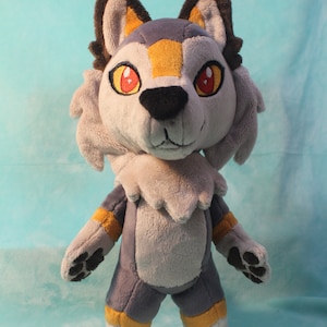 13" Fenrir Wolf Anthro Furry Original Line Plush Handmade Plushie MADE ...