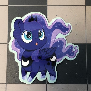 Princess Luna MLP My Little Pony Chibi Moon Inspired 2 Vinyl Sticker - Etsy