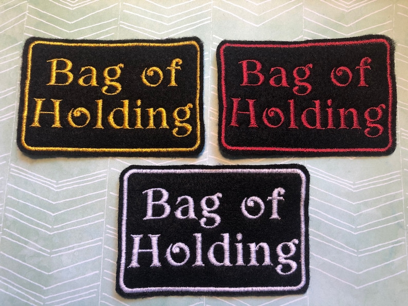 Bag of Holding Dnd RPG Inspired Table Top Game 4" Iron-on Patch - Etsy