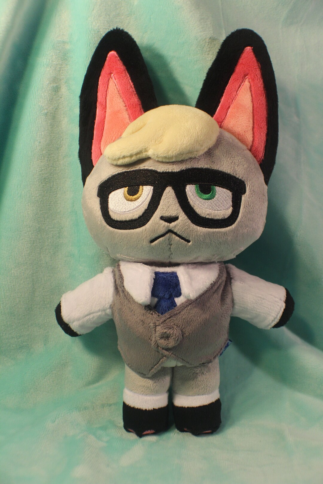 14" Raymond Animal Crossing Inspired Cat Kitty Handmade Plushie MADE TO ...