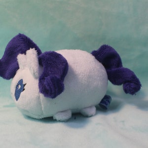 4” Loaf Rarity My Little Pony Unicorn Chibi Handmade Stacking Plush ...