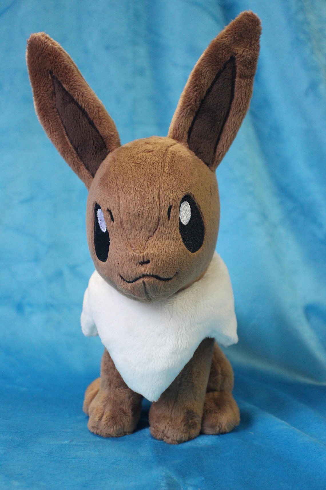 9" Sitting Eevee Pokemon Inspired Plush, Plushie Eeveelution Shiny - Etsy