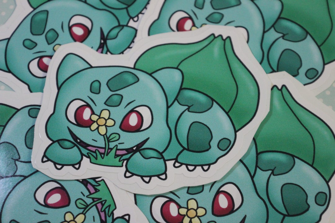 Bulbasaur Pokemon Inspired Grass Starter 3.25in Vinyl Sticker - Etsy