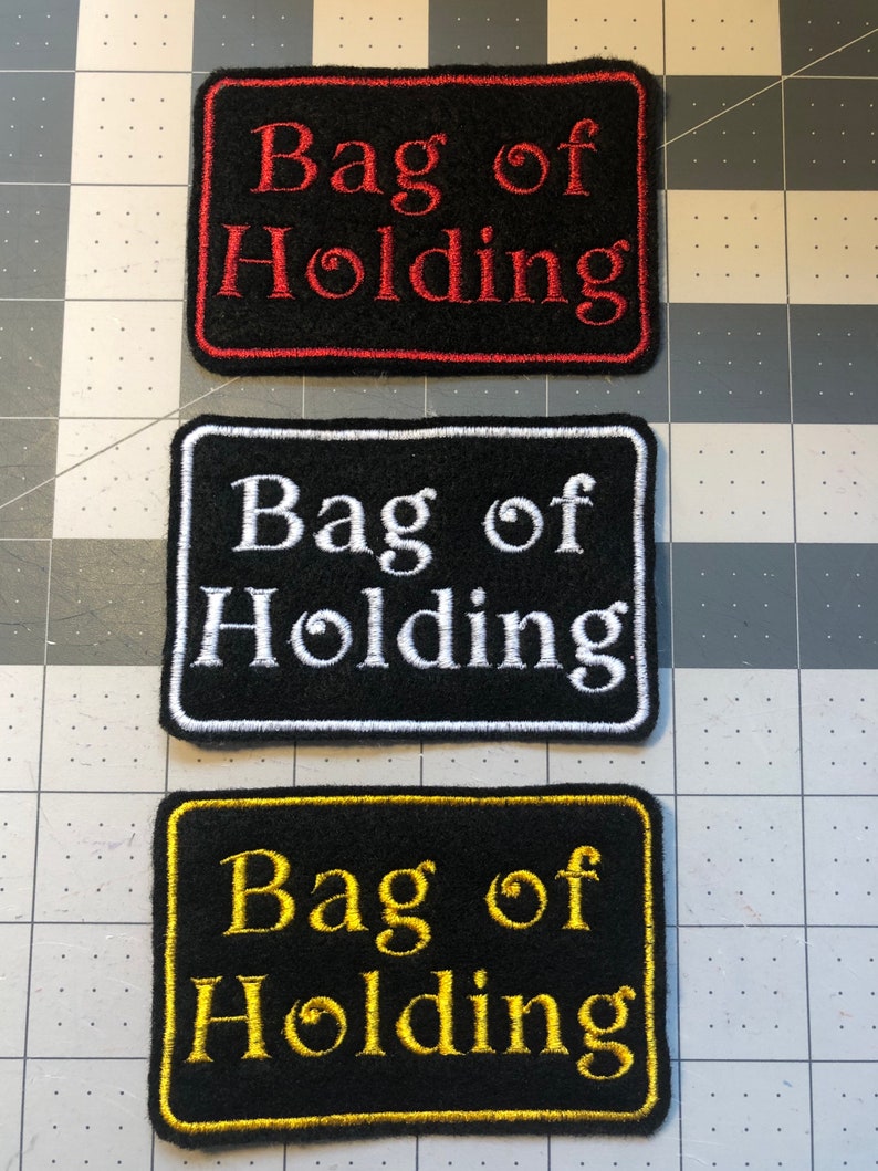 Bag of Holding Dnd RPG Inspired Table Top Game 4" Iron-on Patch - Etsy