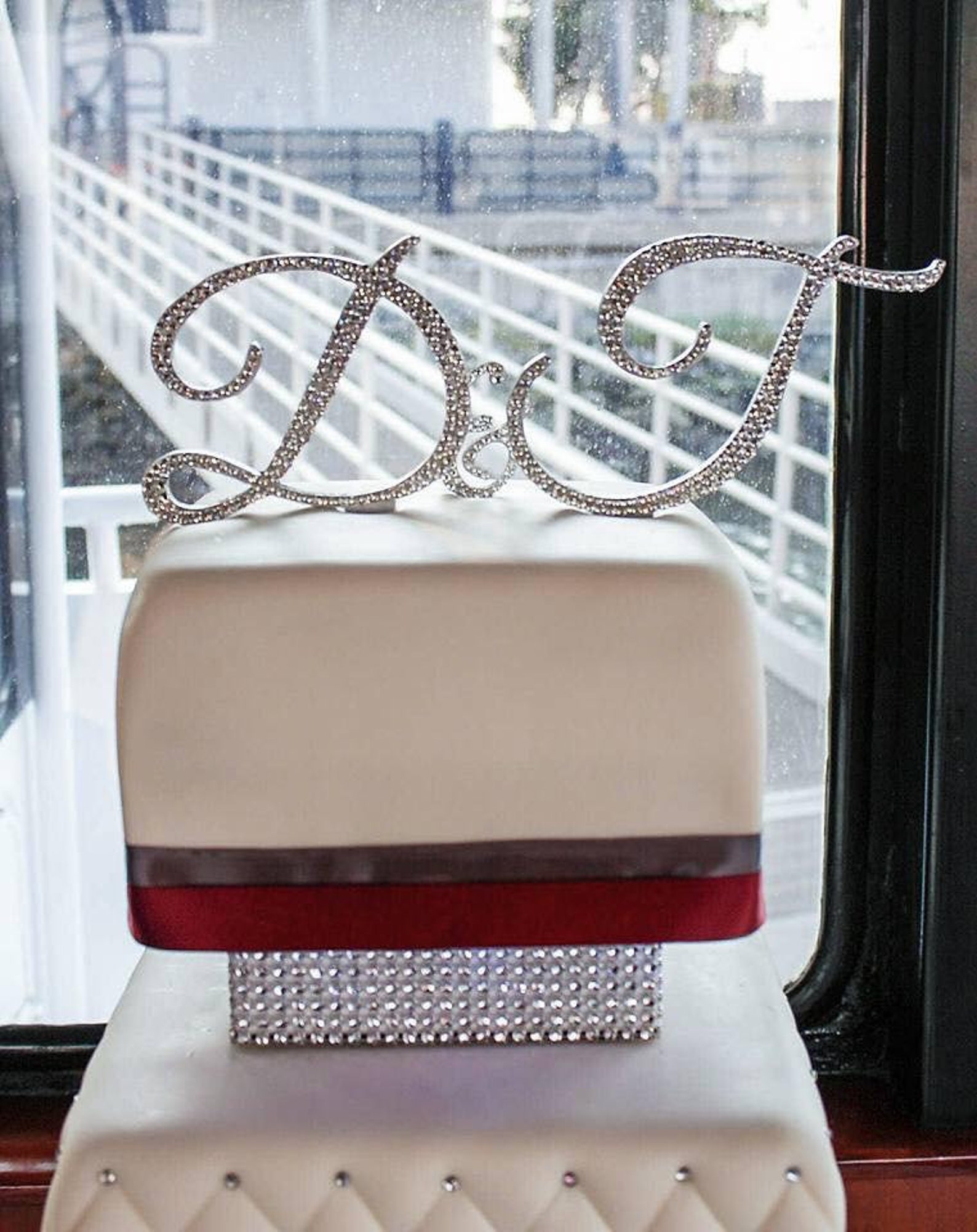 Custom Swarovski Crystal Wedding Cake ANY 3 LETTER Toppers - Etsy