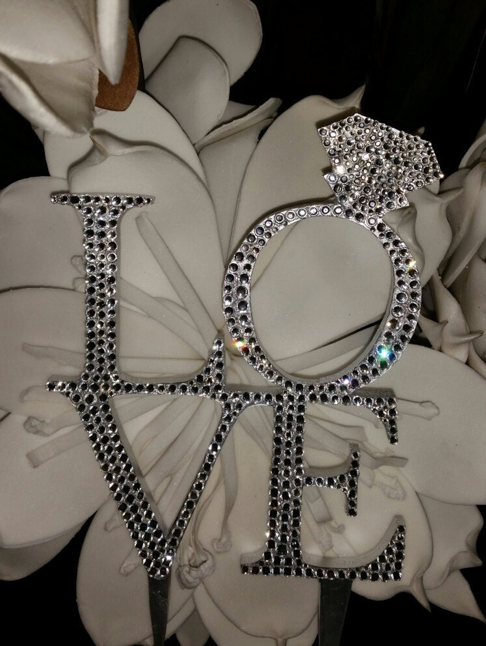 Gorgeous Swarovski Crystal "love" With Diamond Ring STANDING SIGN 6 ...