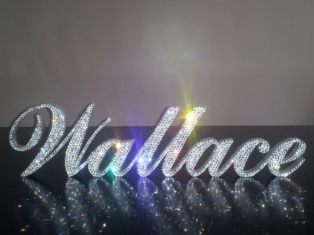 Swarovski Crystal Name Sign, Your First or "last Name" up to FOUR ...