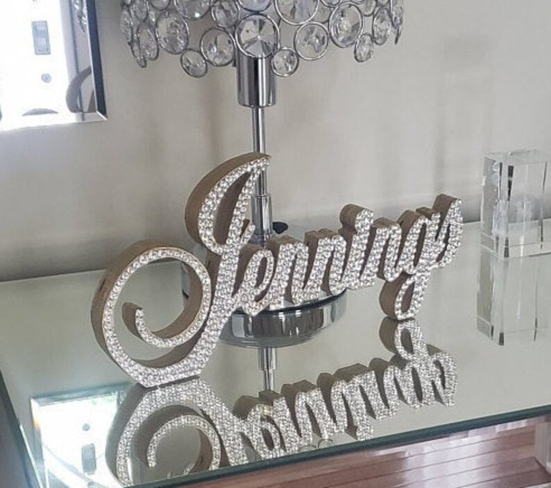 Custom Swarovski Crystal Your First or last Name | Etsy