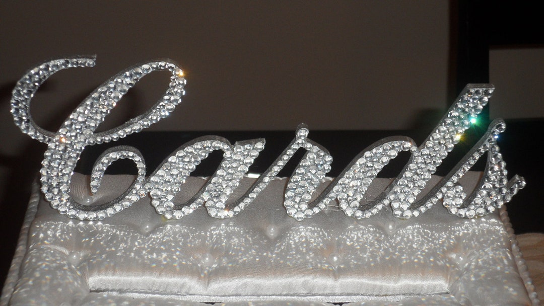 Swarovski Crystal "cards" Sign, Wedding Signs, Rhinestone Cards Sign ...