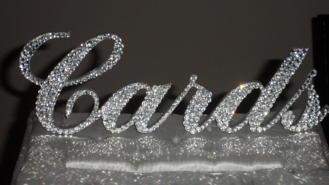 Swarovski Crystal cards Sign Wedding Signs - Etsy