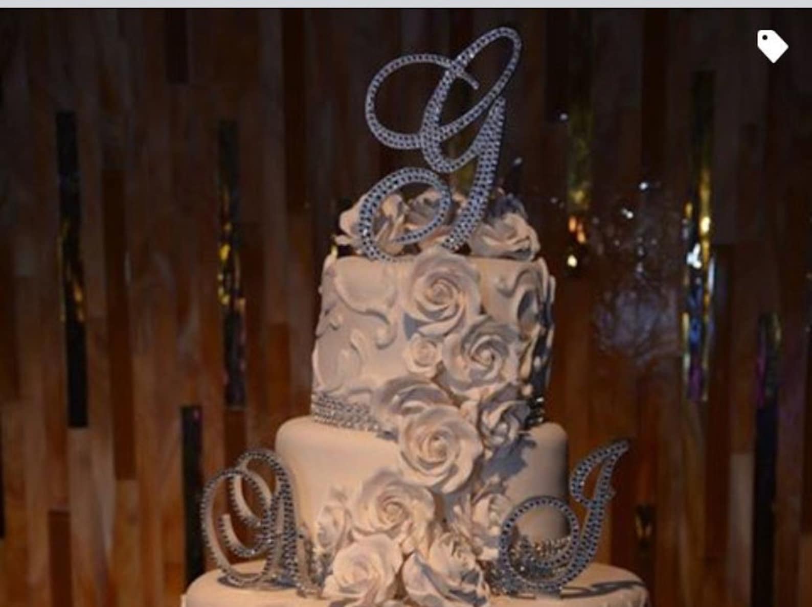 Custom Gorgeous Swarovski Crystal Wedding Cake Toppers Two - Etsy