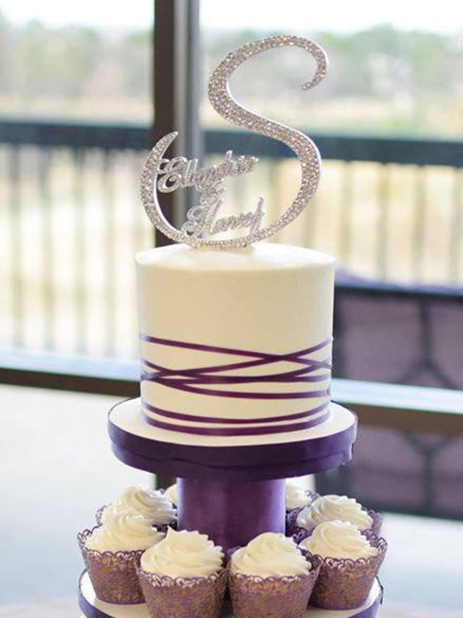 Gorgeous Custom Swarovski Crystal Wedding Cake TOPPERS - Etsy