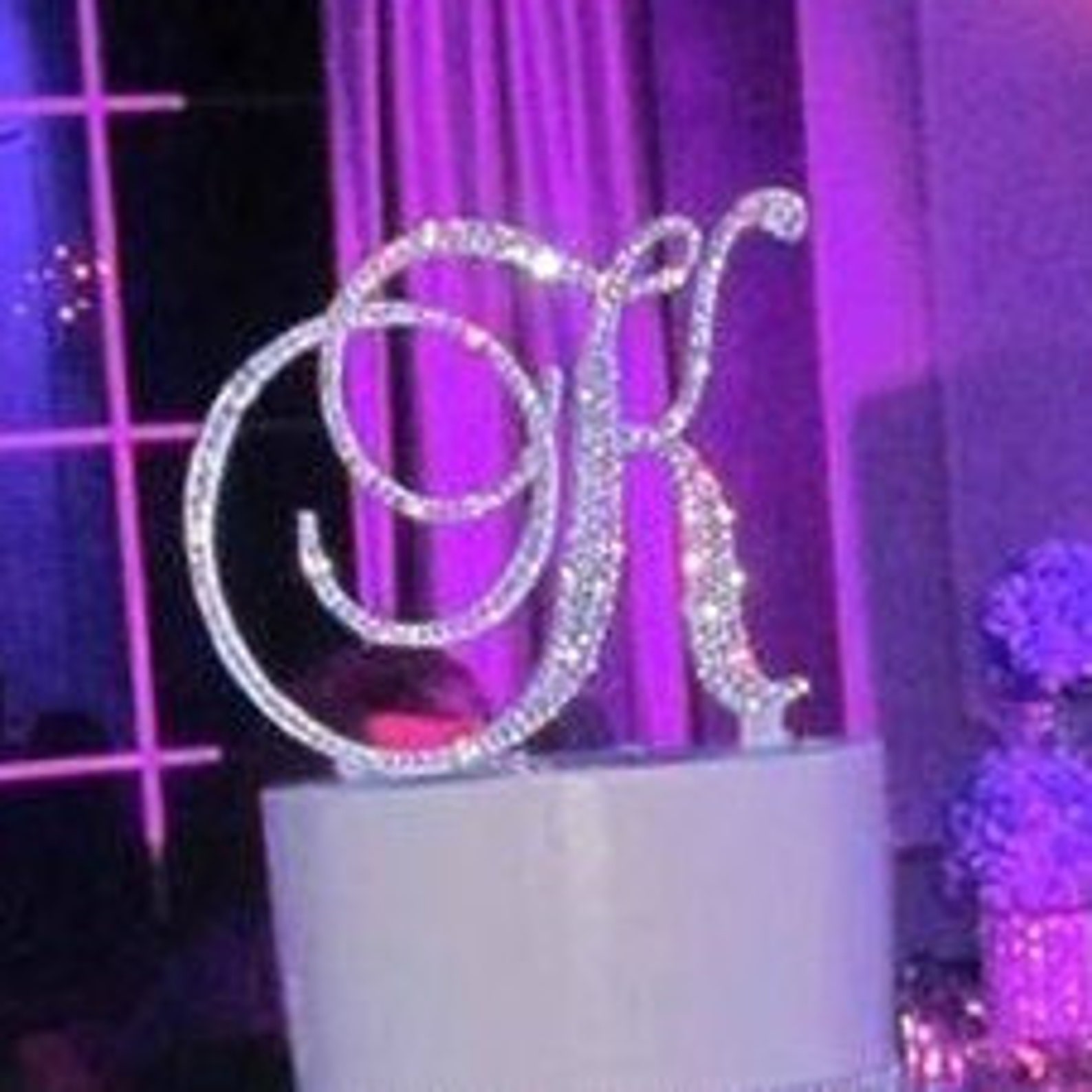 Gorgeous Swarovski Crystal Wedding Cake Toppers 4'' in - Etsy