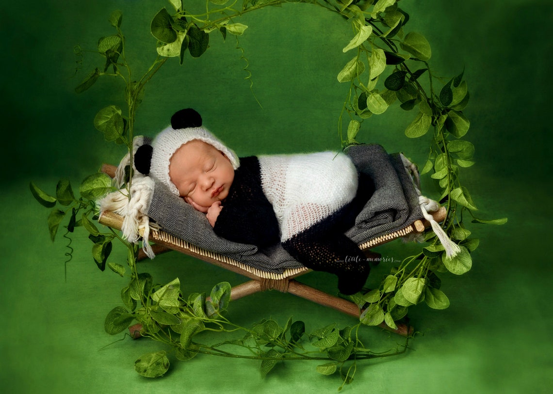 Newborn Panda Set ,knitted Newborn Set, Panda Bear, Knitted Panda Bear ...