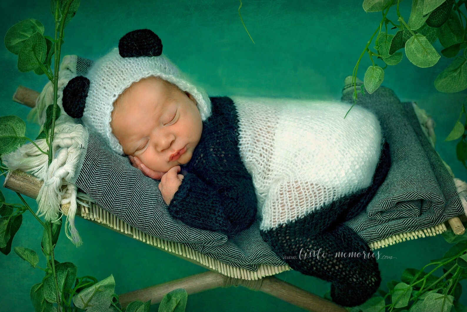 Newborn Panda Set ,knitted Newborn Set, Panda Bear, Knitted Panda Bear ...