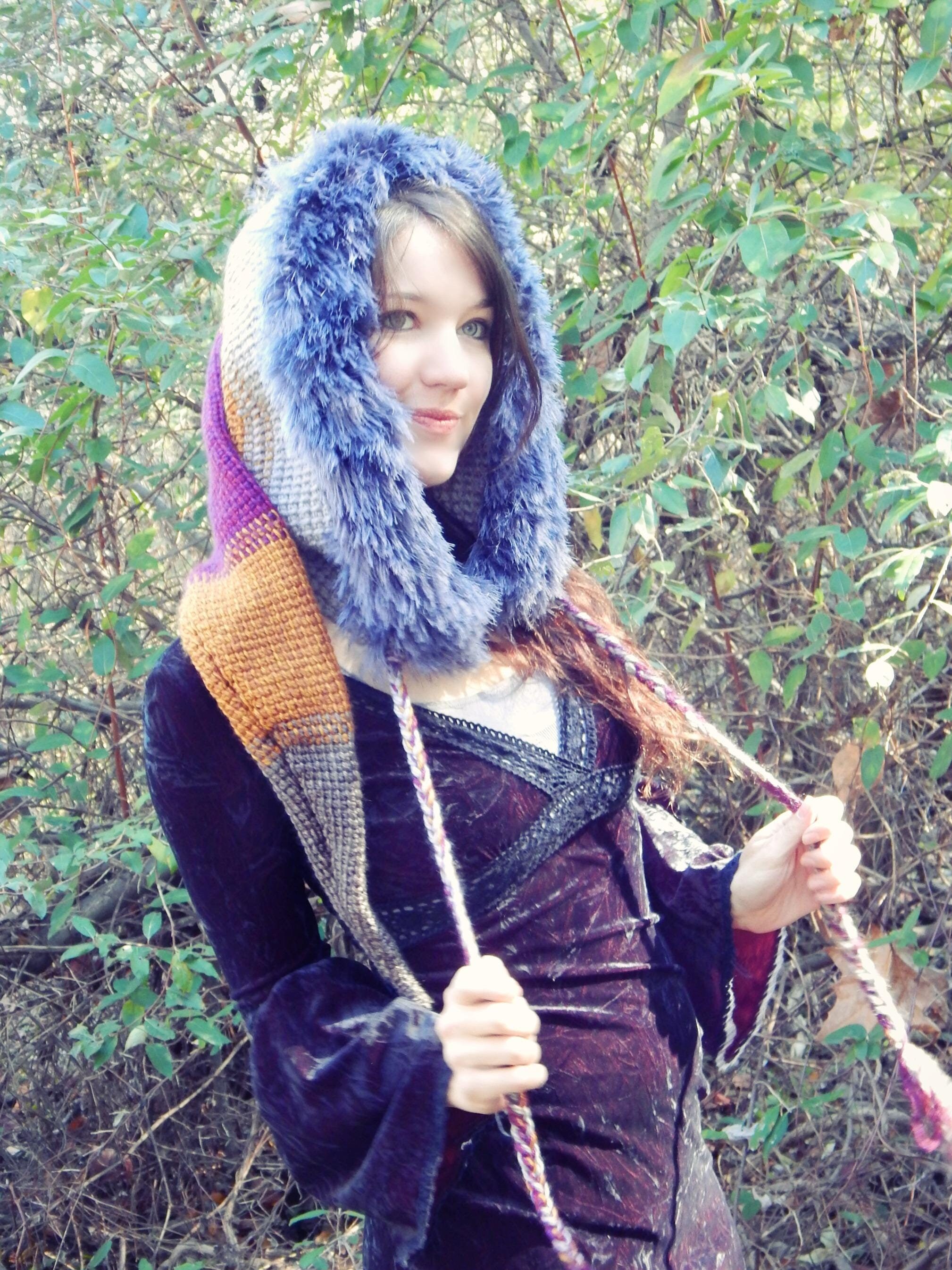 Crochet Trickster Hood Pattern: Elven Pixie Art Yarn Faux Fur (PDF ...