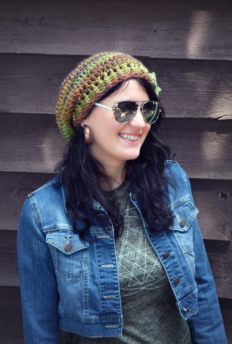 Crochet PATTERN: Leafy Tam Hat / Cute Easy Hat Pattern / - Etsy