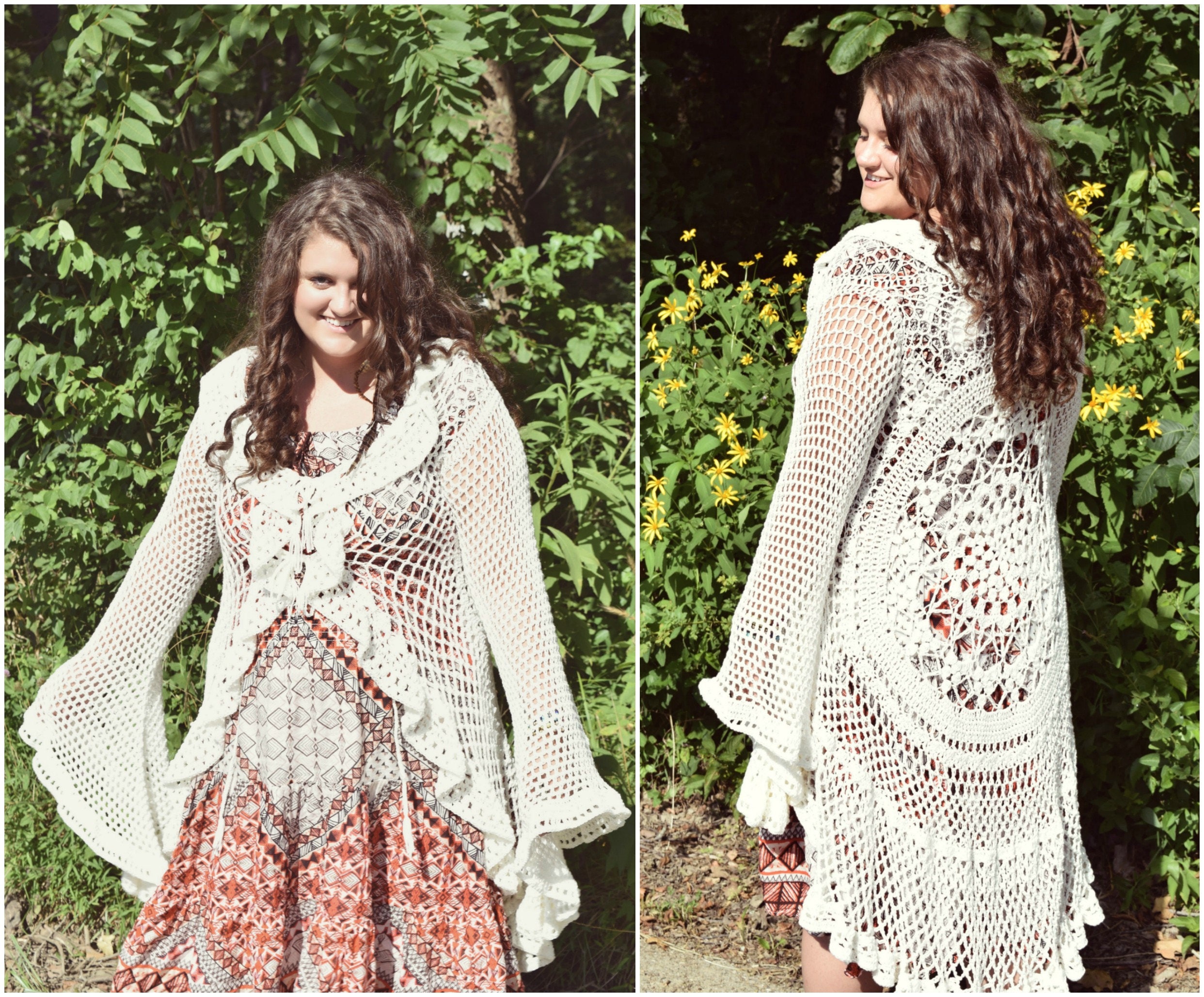 Crochet PATTERN Bundle: Lotus Duster & Lotus Vest / Bohemian - Etsy UK