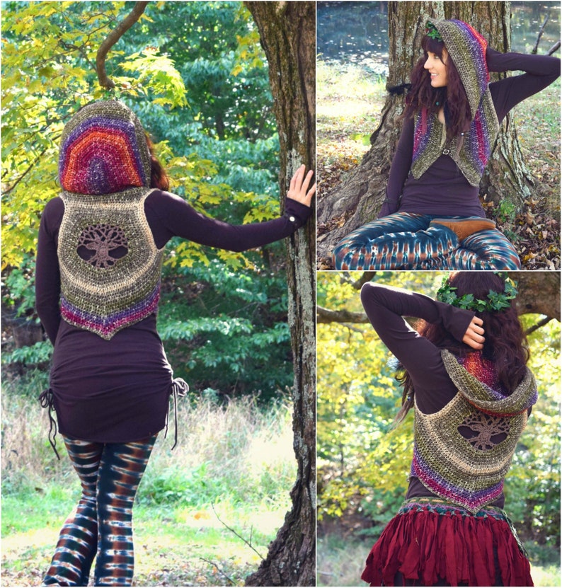 Crochet PATTERN: Embla Vest / Tree of Life Crochet Vest / - Etsy Canada