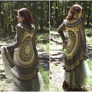 Crochet PATTERN: Lotus Duster / the ORIGINAL Bell Sleeve Lace Mandala ...
