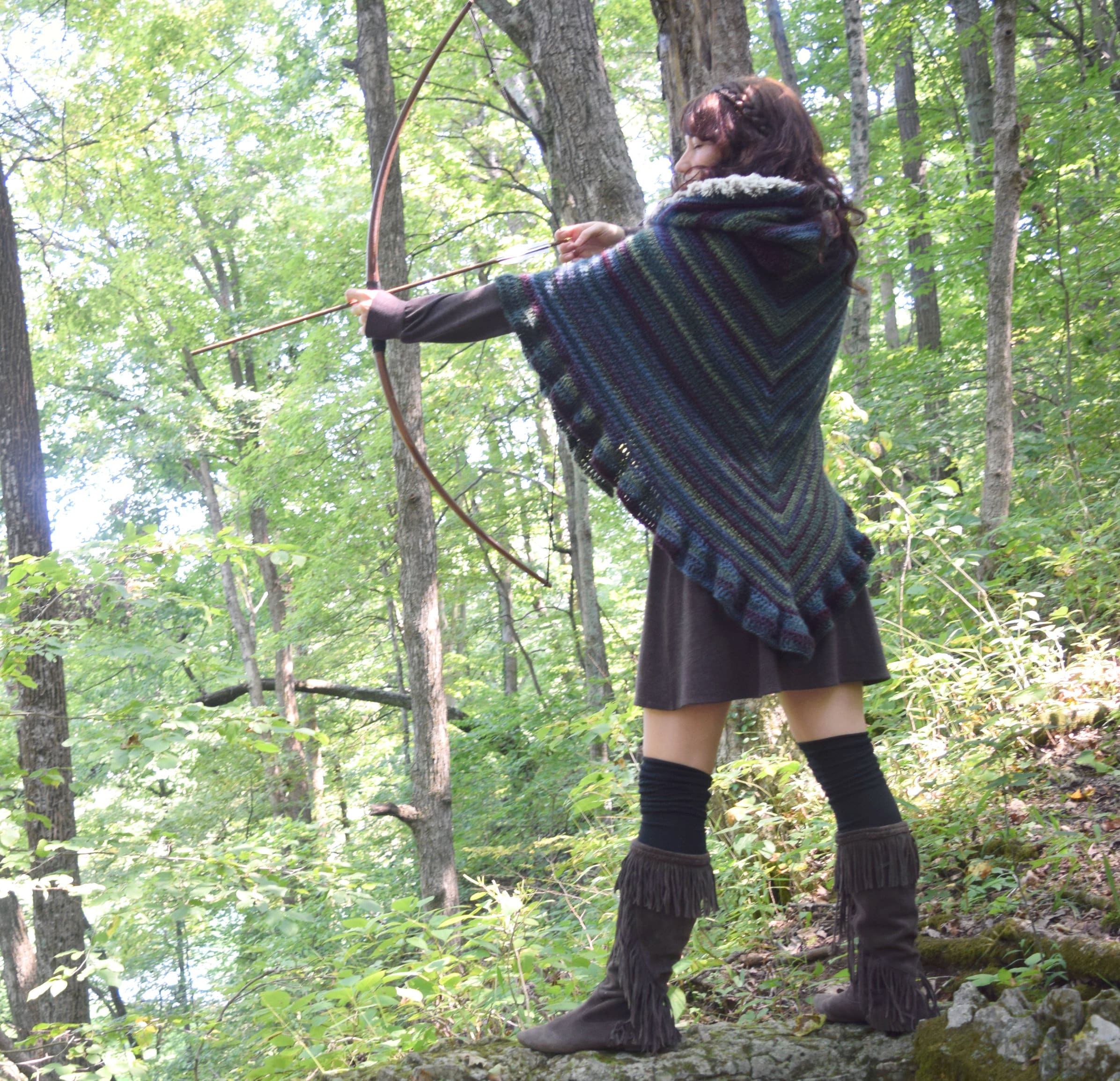 Crochet PATTERN: Novella Shawl / Hooded Faux Fur Trim Shawl / - Etsy ...