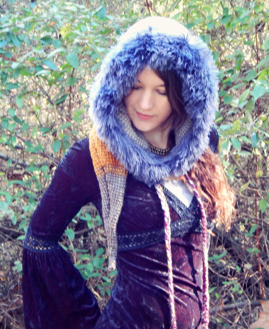 Crochet Trickster Hood Pattern: Elven Pixie Art Yarn Faux Fur (PDF ...