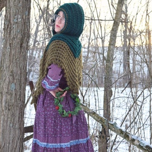 Crochet PATTERN: Babushka Cowl / Convertable Cowl / Poncho With Hood ...