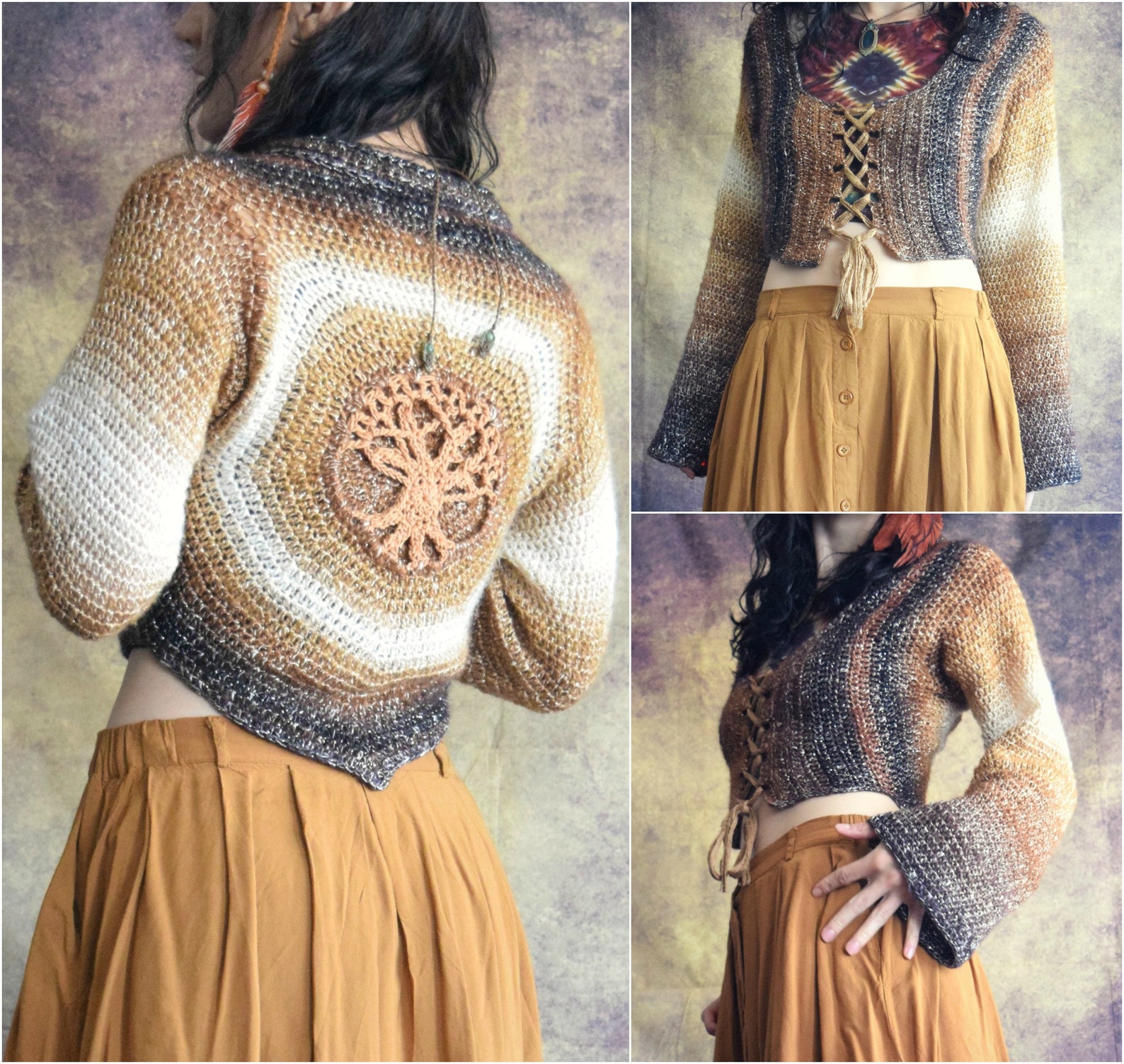 Crochet PATTERN: Embla Vest / Tree of Life Crochet Vest / - Etsy Canada