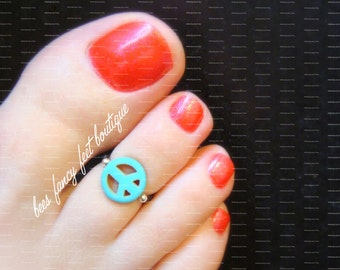Peace Sign Toe Ring - Etsy