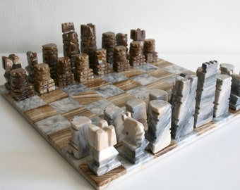 Stone chess set | Etsy
