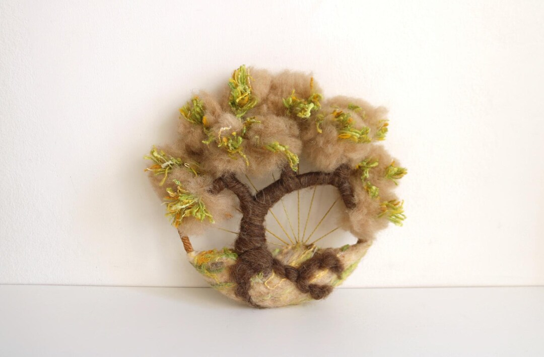 Vintage Fiber Art Tree of Life Wall Hanging - Etsy