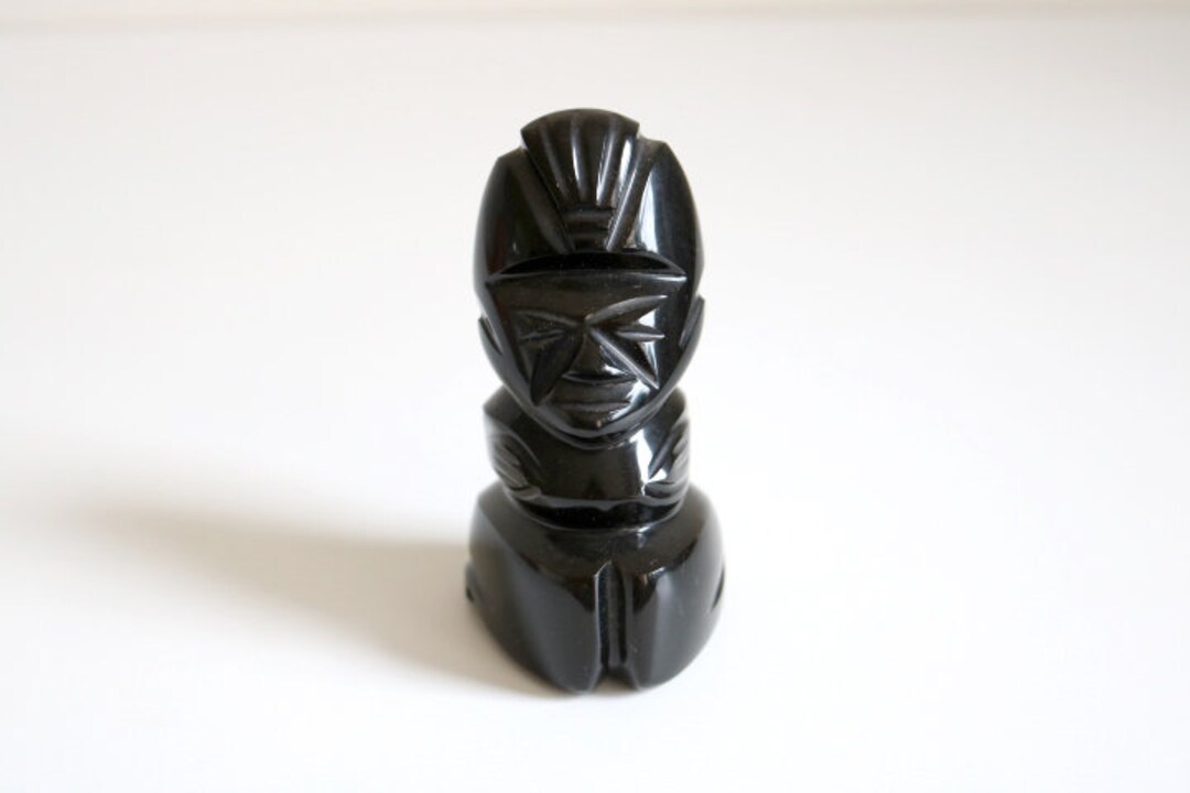 Aztec Gold Sheen Obsidian Statue - Etsy
